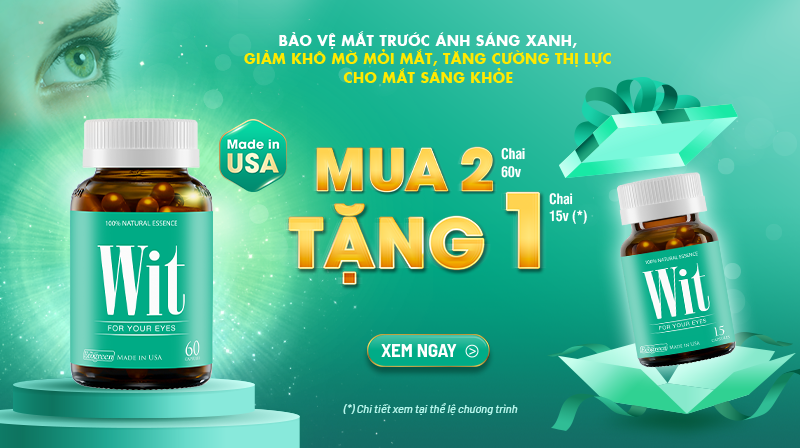 Wit bổ mắt: Viên uống tăng cường thị lực, giảm mờ mỏi mắt